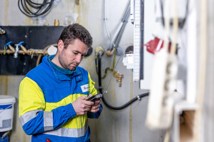 Digitale meter met kabel en externe antenne | Fluvius