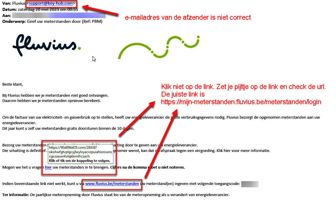 Valse e-mail | Fluvius